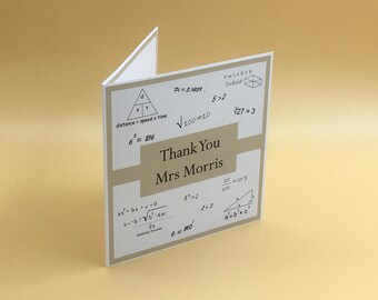 Math thank you card | Etsy