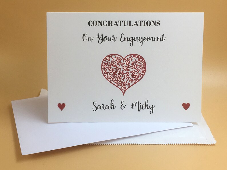 Engagement Card Personalised Engagement Card Engagement | Etsy