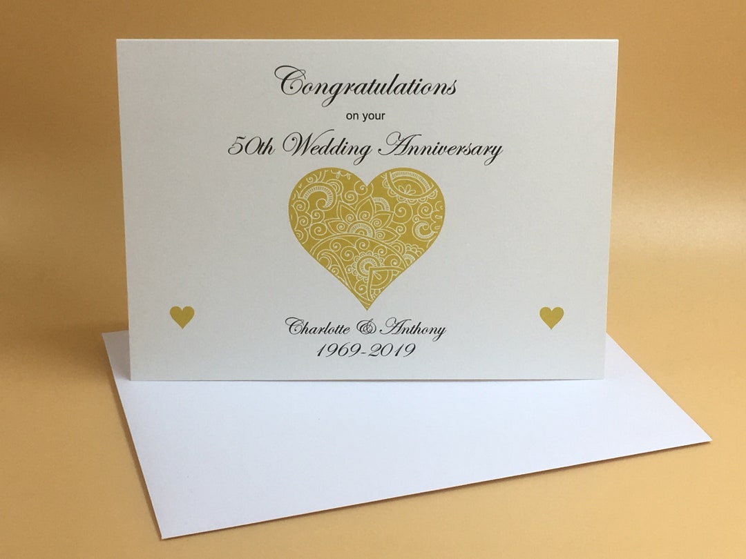 Golden Wedding Cards, Golden Wedding Anniversary, Golden Anniversary ...