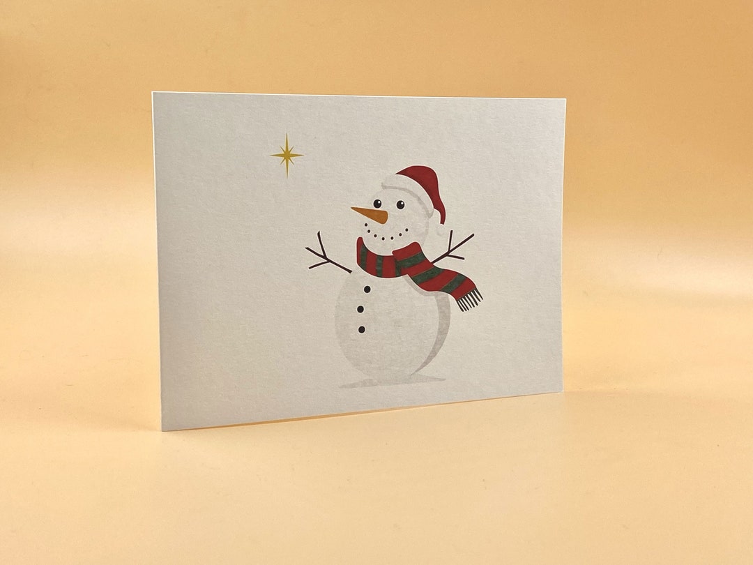 Snowman Xmas Card, Snowman Card, Cute Christmas Card, Snowman, Snowman ...