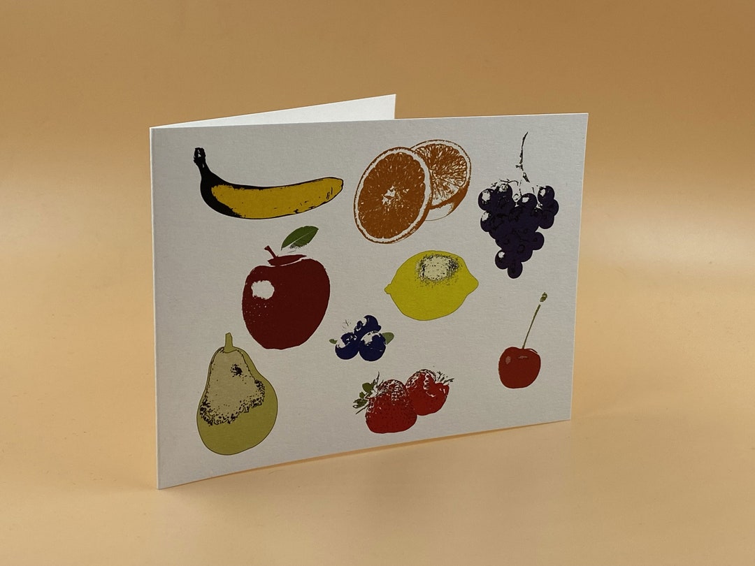 Fruit Card, Fruit Birthday Card, Fruit Art, Art Cards, Food Card, Card ...