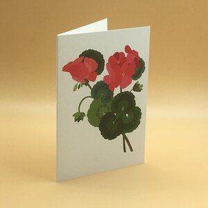 Geranium Flower Card, Floral Card, Birthday Card, Thank You Card, Get ...