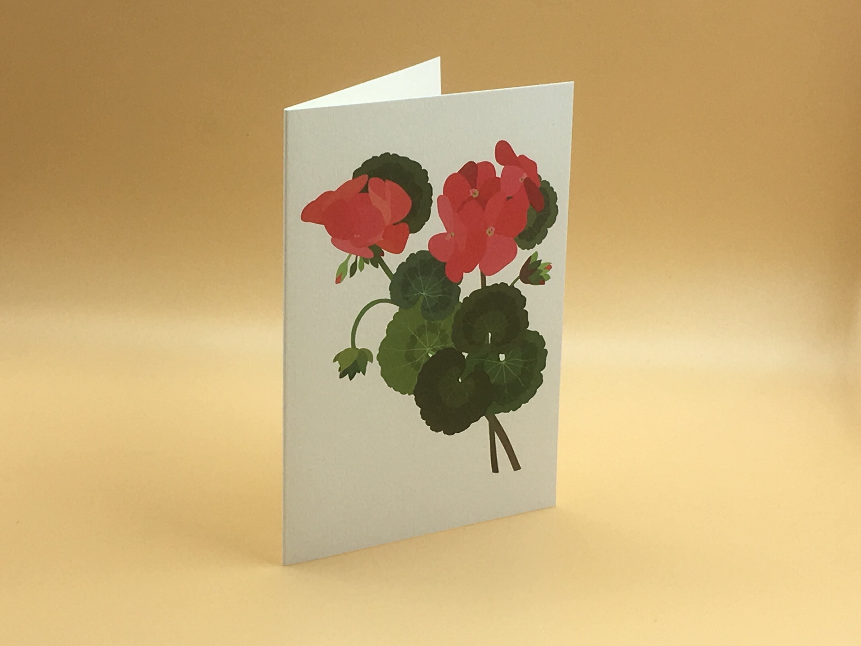 Geranium Flower Card, Floral Card, Birthday Card, Thank You Card, Get ...