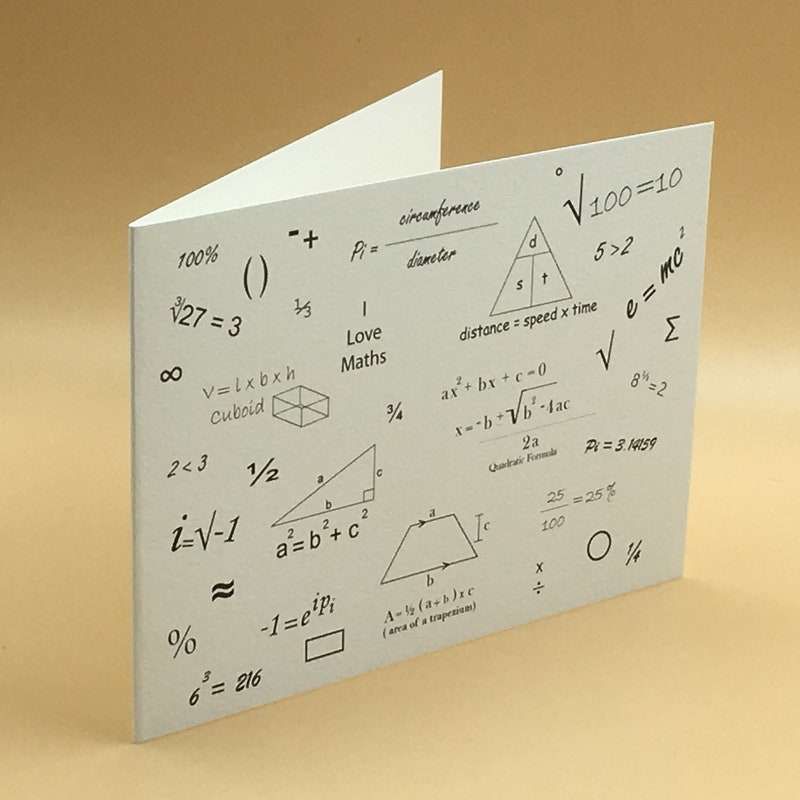 Math Birthday Card - Etsy