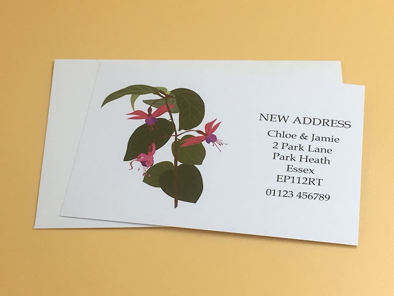 New Address Cards, We've Moved Cards, New Home Cards, Fuchsia ...