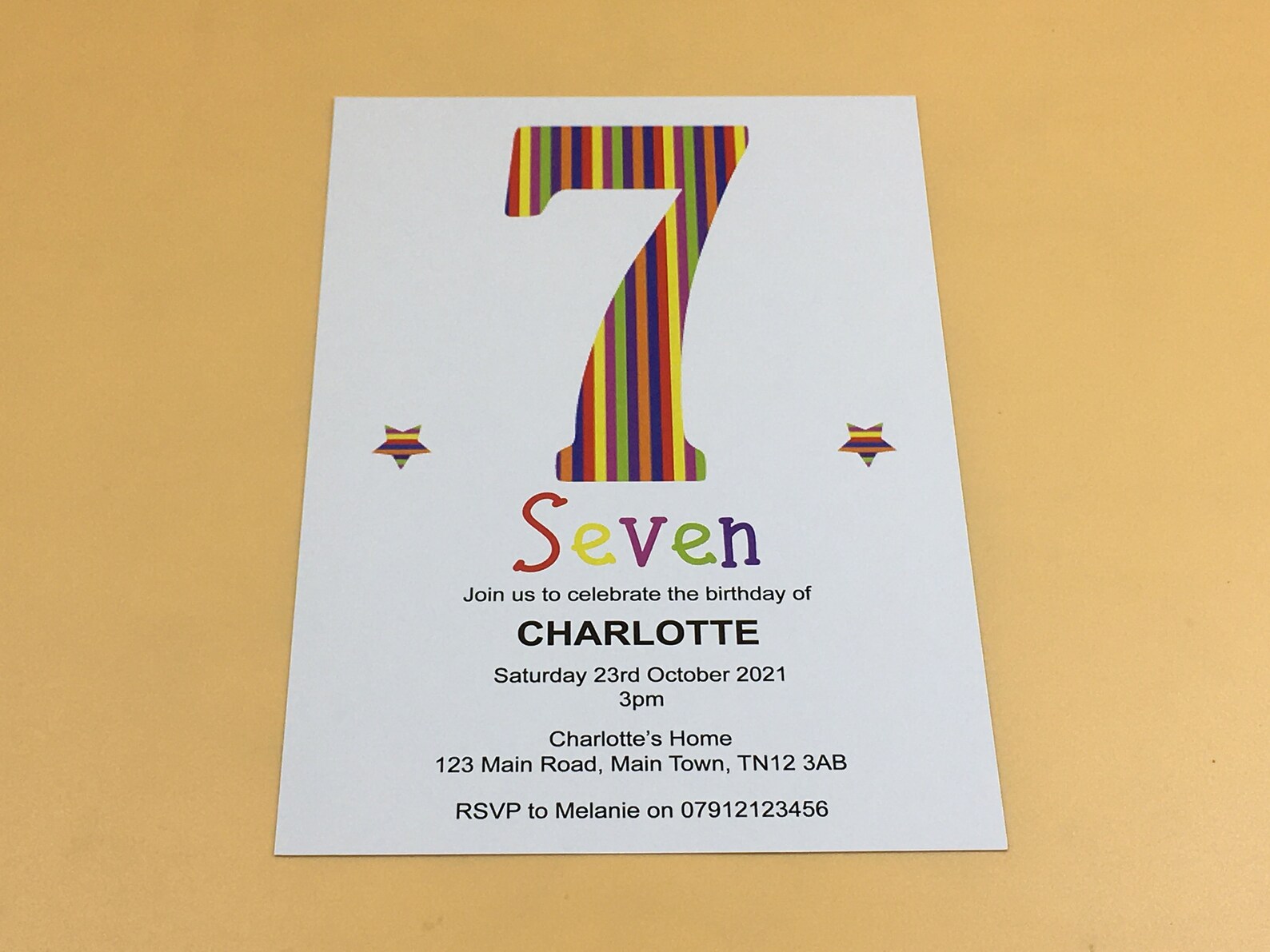 7th Birthday Invitation, Seventh Birthday Invitation, Seventh Party ...
