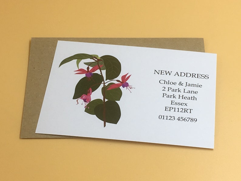 New Address Cards, We've Moved Cards, New Home Cards, Fuchsia ...
