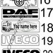 Truck Name Plate Show Plate Name Sign Truck, Lorry. Tractor, Van ...
