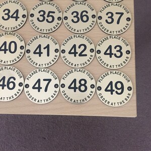 Engraved, Please Place Your Order,table Numbers, Hotels, Restaurants ...