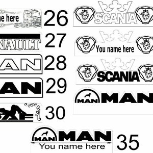 Truck Name Plate Show Plate Name Sign Truck, Lorry. Tractor, Van ...