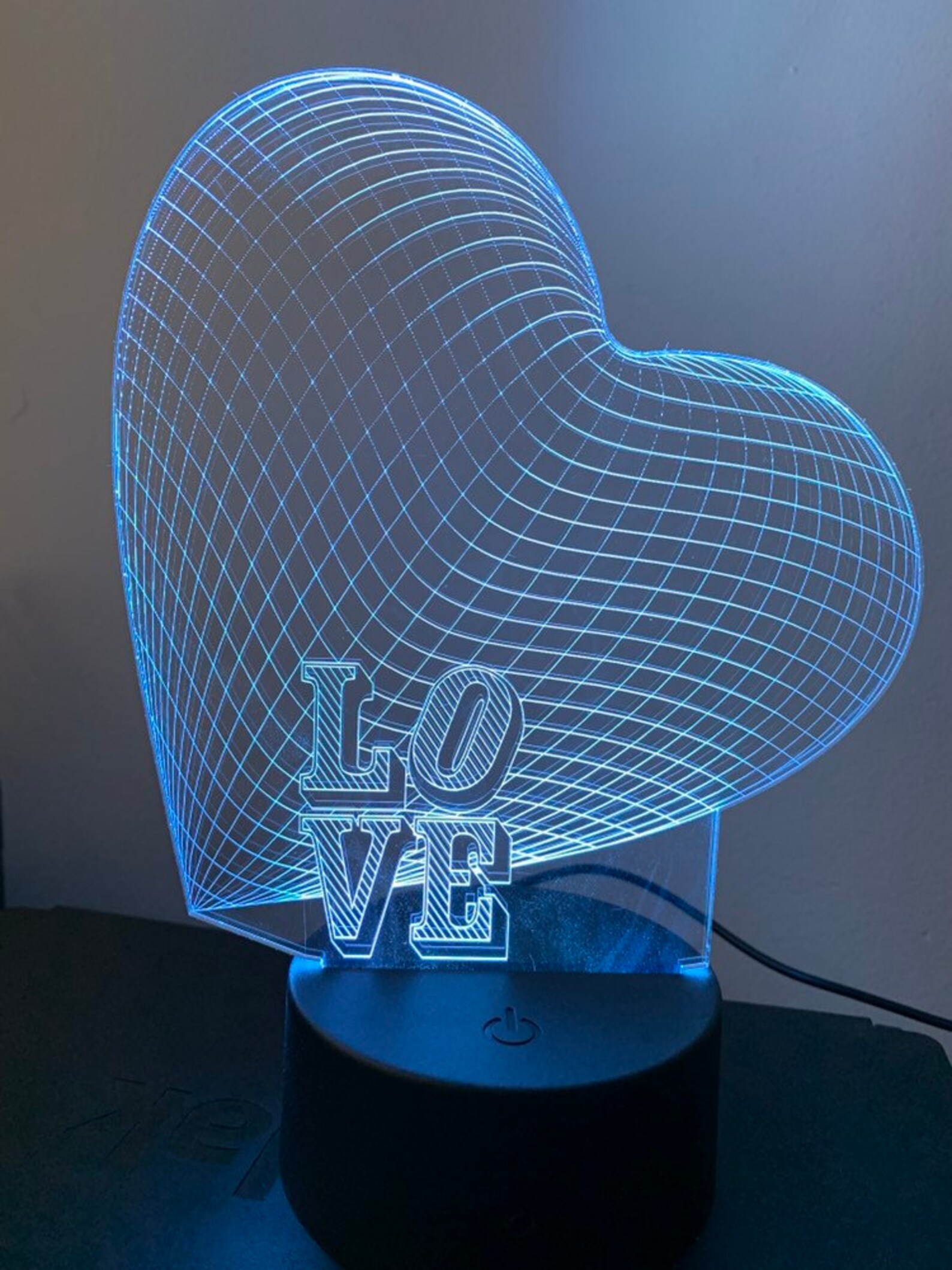Big Heart Love Led Lamppersonalized 3D Illusion Smart APP - Etsy