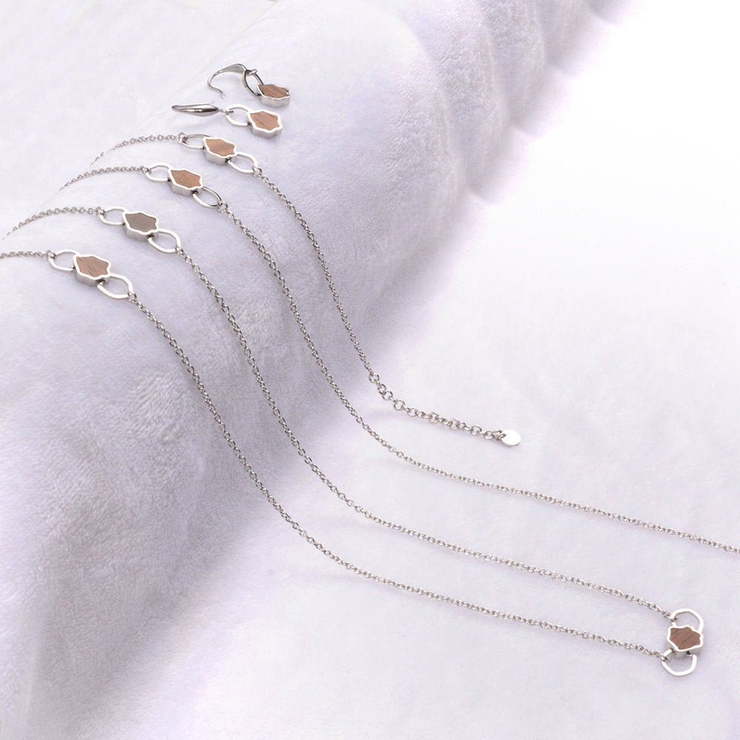 Rose Gold,gold and Silver Women Stainless Steel Chain Jewelry Set in ...