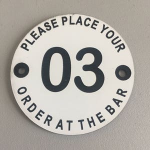 Engraved, Please Place Your Order,table Numbers, Hotels, Restaurants ...