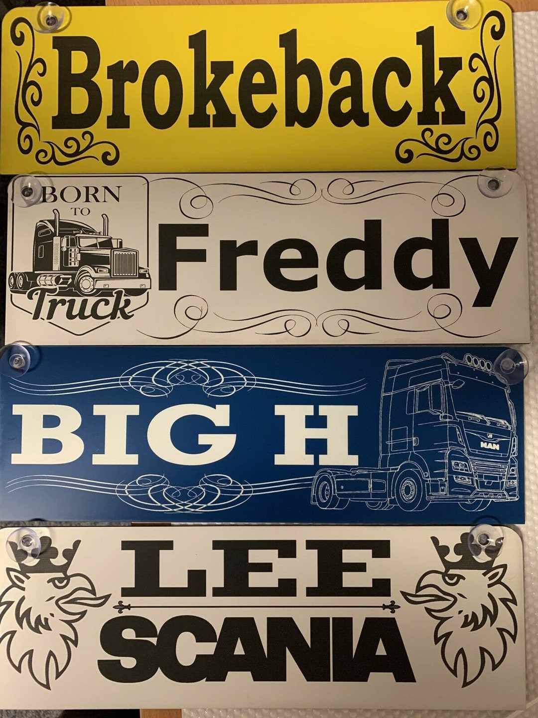 Truck Name Plate Show Plate Name Sign Truck, Lorry. Tractor, Van ...