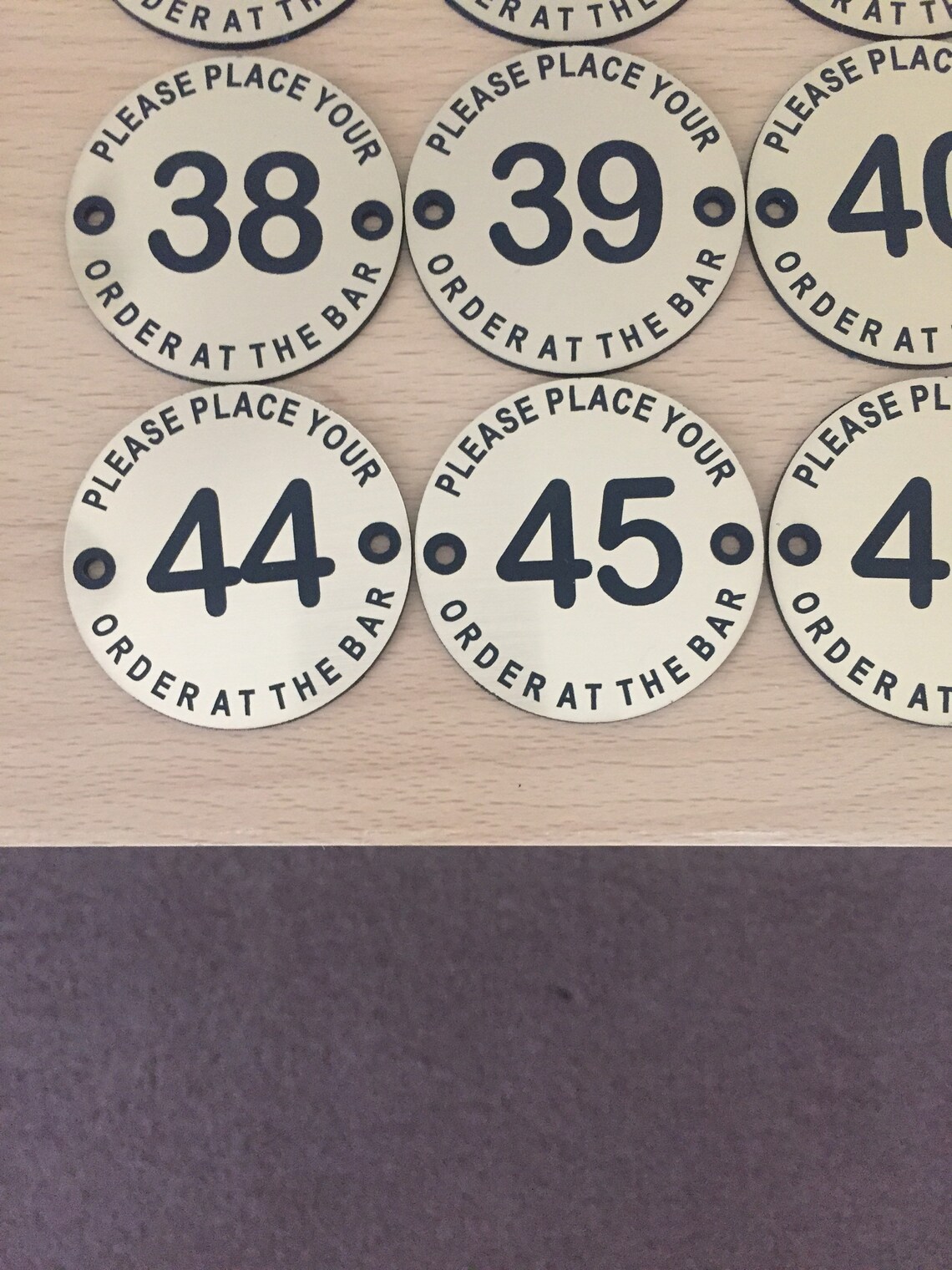 Engraved, Please Place Your Order,table Numbers, Hotels, Restaurants ...