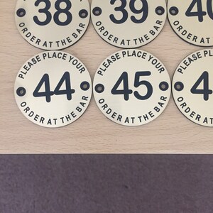 Engraved, Please Place Your Order,table Numbers, Hotels, Restaurants ...