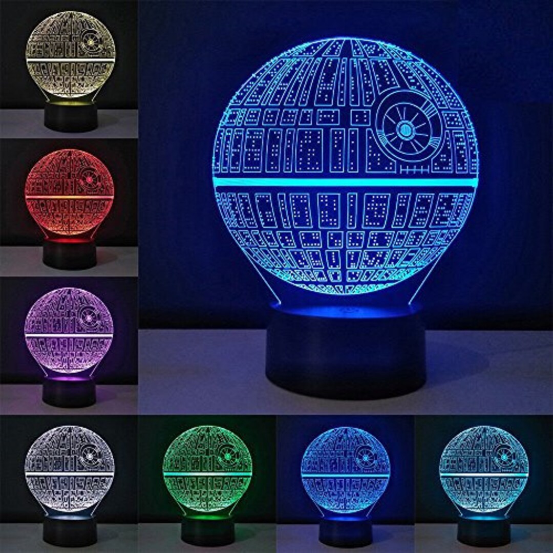 Death Star Smart APP Control Star Wars 3D Illusion Night Light ...