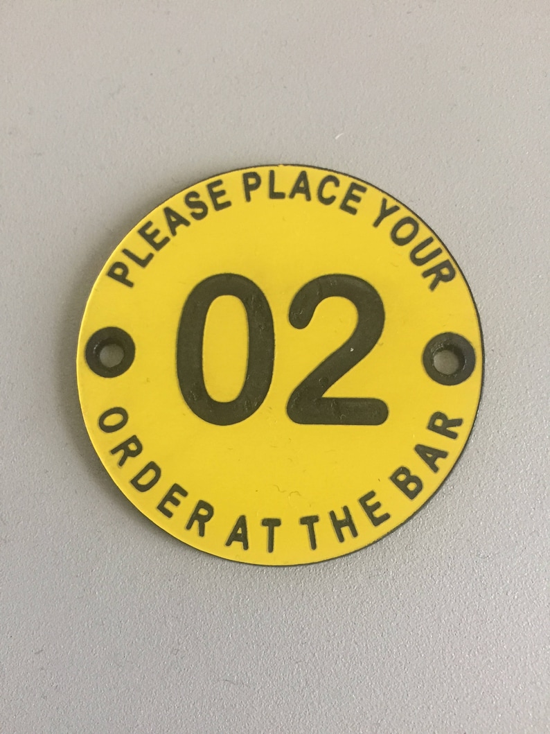 12 X Engraved, Please Place Your Order, Table Numbers, Hotels ...