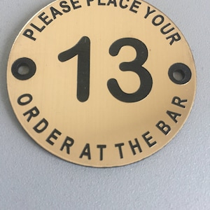 Engraved, Please Place Your Order,table Numbers, Hotels, Restaurants ...