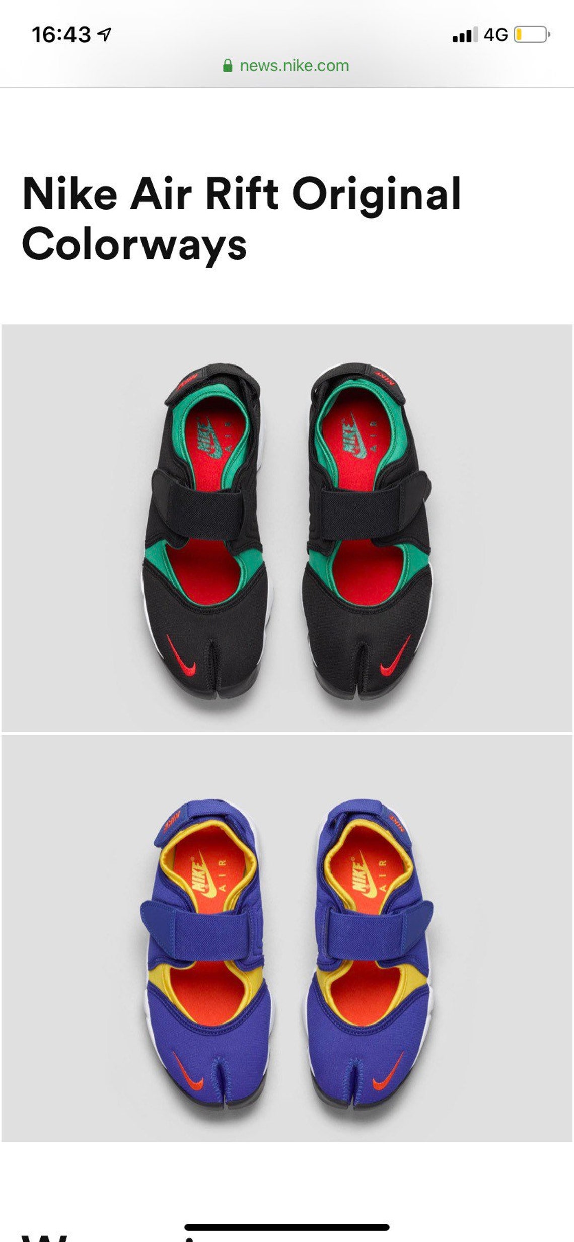 Super Rare 1996 Original Nike Air Rift Trainers in - Etsy