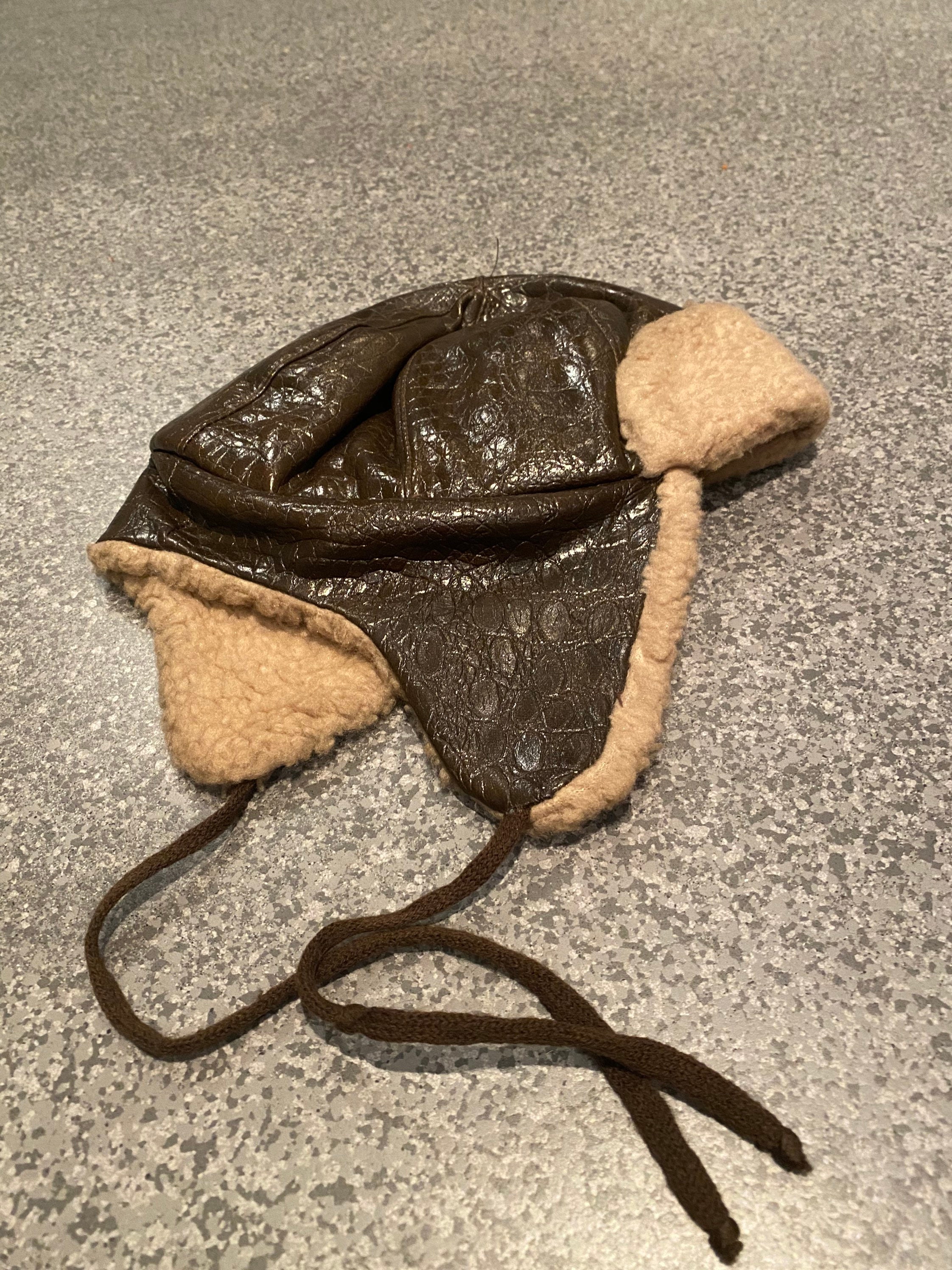 Kids Vintage Brown Trapper Hat With Ties. - Etsy