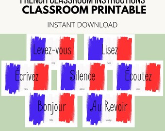 Quarterhouse French Common Classroom Items (1 of 4) Poster, French and ...