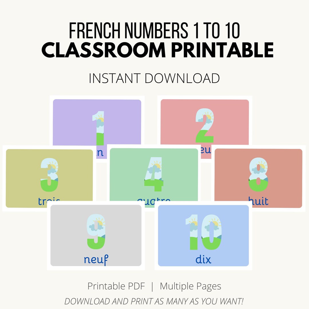 French Classroom Wallchart Teacher Printable - Etsy