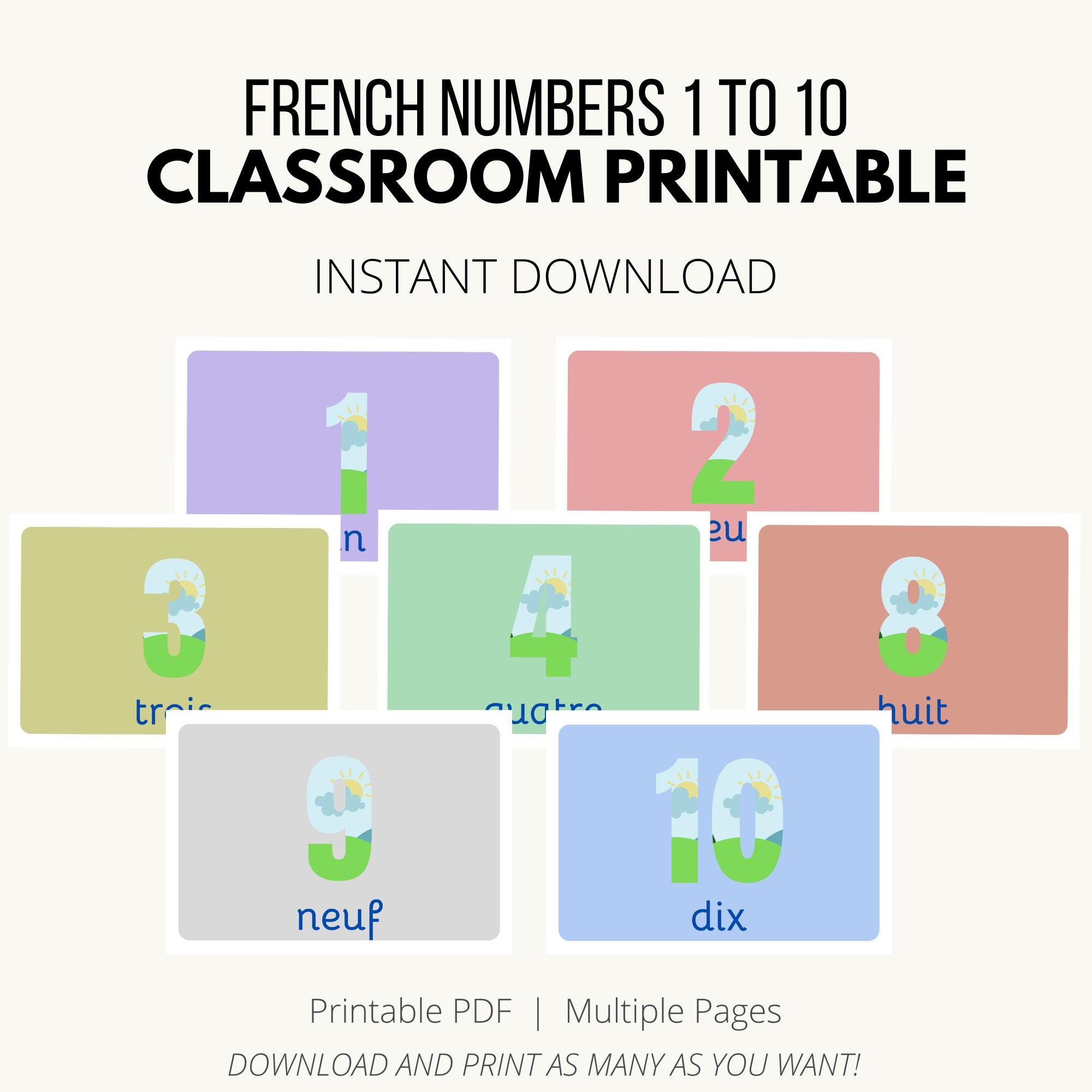 French Classroom Wallchart Teacher Printable - Etsy