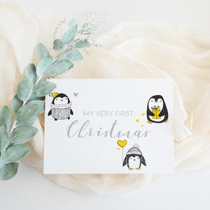 Printable My Very First Christmas | Baby Milestone Card | First ...