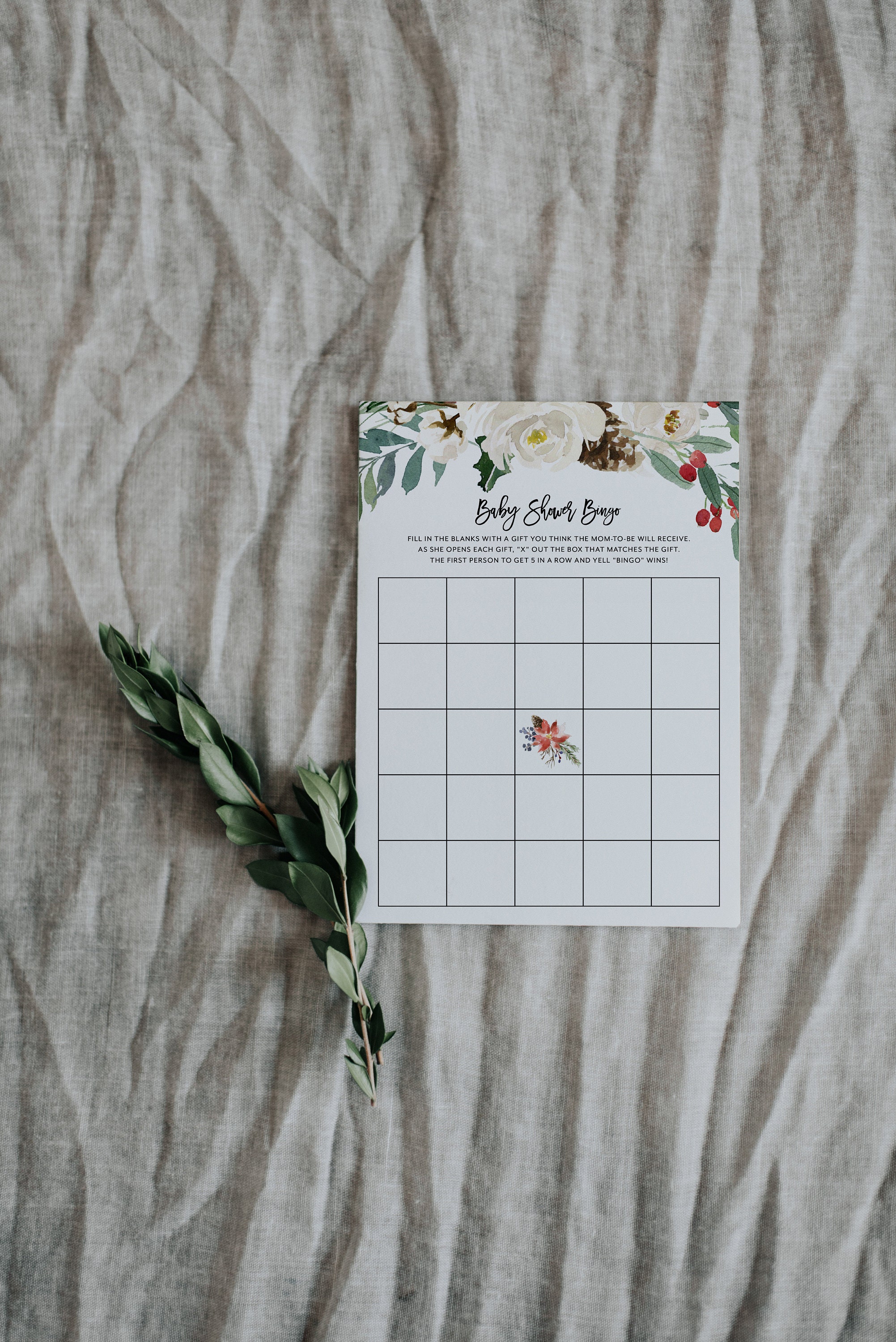 Winter Baby Bingo Game, Baby Shower Game, Printable Bingo Game ...