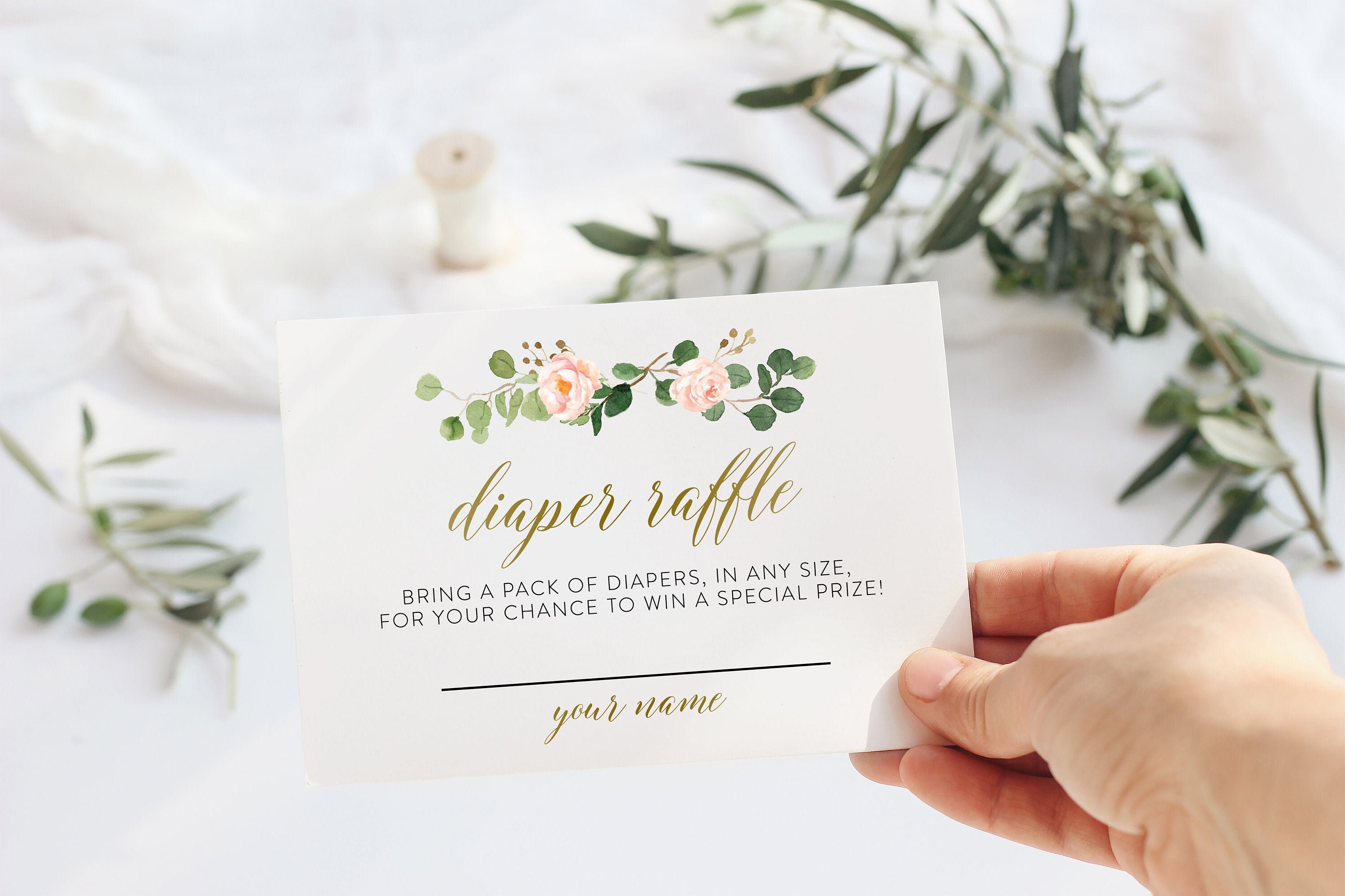 Diaper Raffle Ticket Printablediaper Raffle Insert Diaper - Etsy