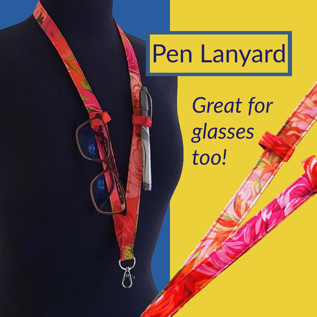 Floral Pen Lanyard, Teacher Gift, Pen Holder, Pretty Neck Strap ...