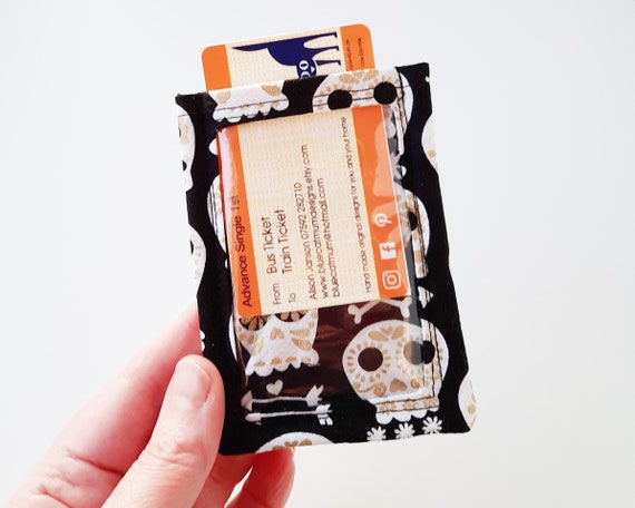 Skulls Card Holder Train Ticket Holder Day of the Dead - Etsy
