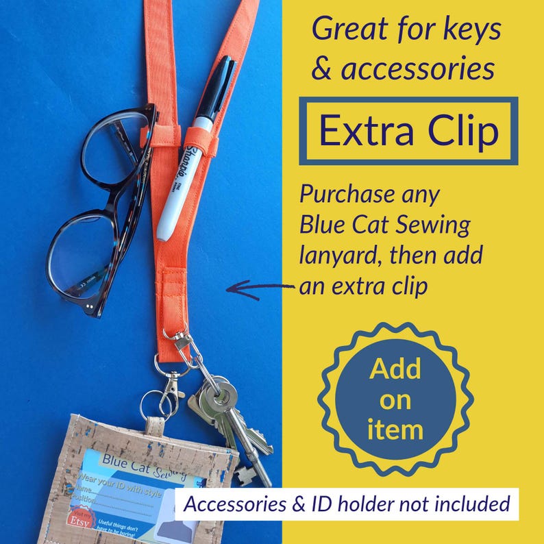 Lanyard Extra Key Chain, Accessory Clip: Must Be Purchased With a Blue ...