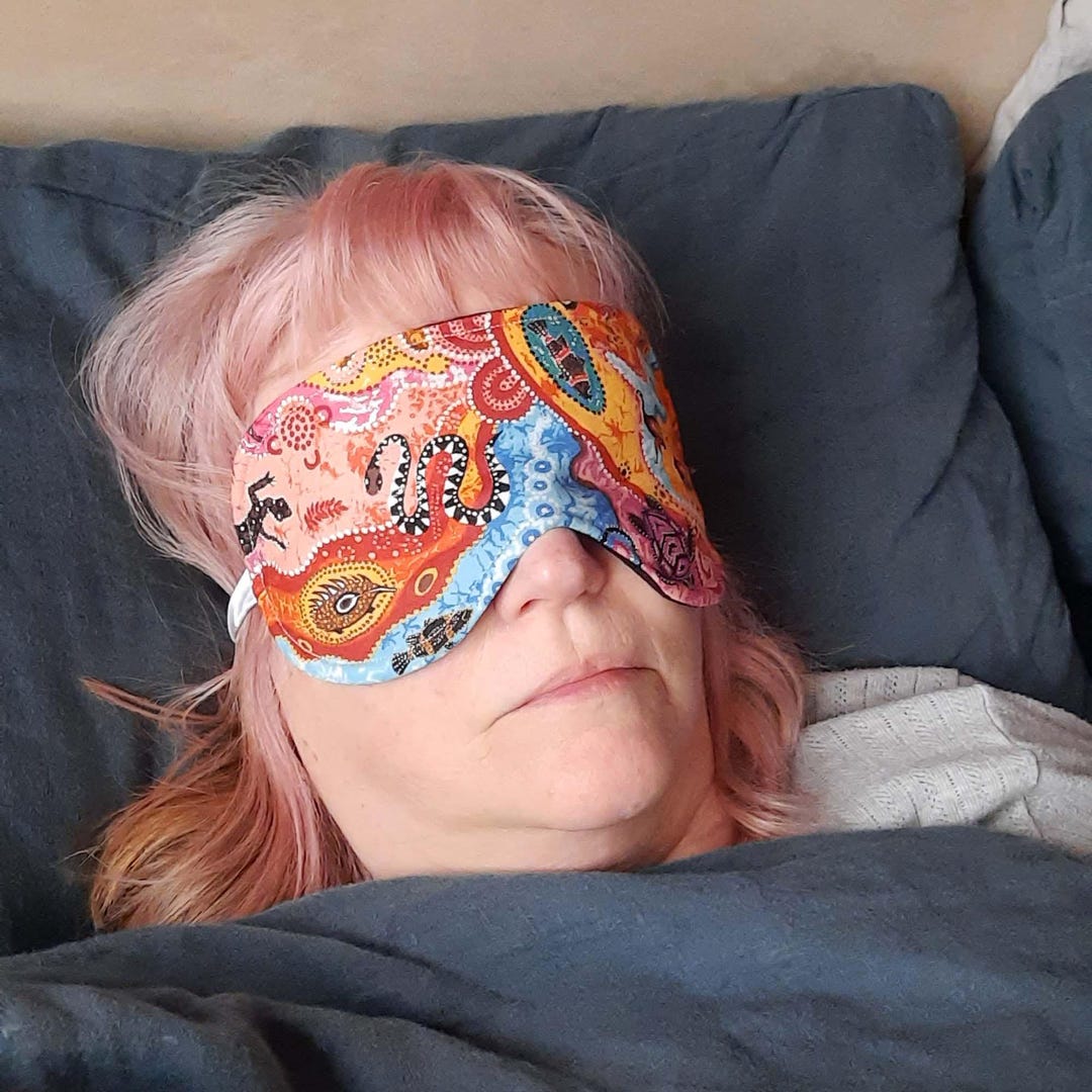 Aboriginal Art Sleep Mask: Adjustable Australian Travel Gift - Etsy