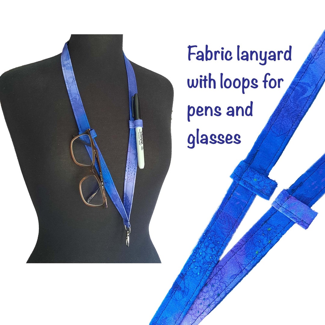 Pretty Lanyard, Teacher Accessories, Pen Organiser, Glasses Chain, Blue ...