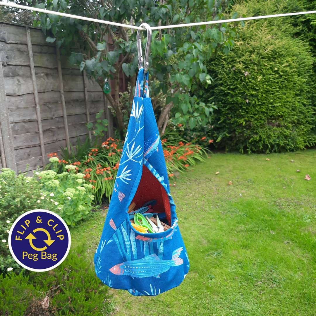 Clothespin Peg Bag, Fish Peg Holder, Caravan Storage, Laundry Room ...
