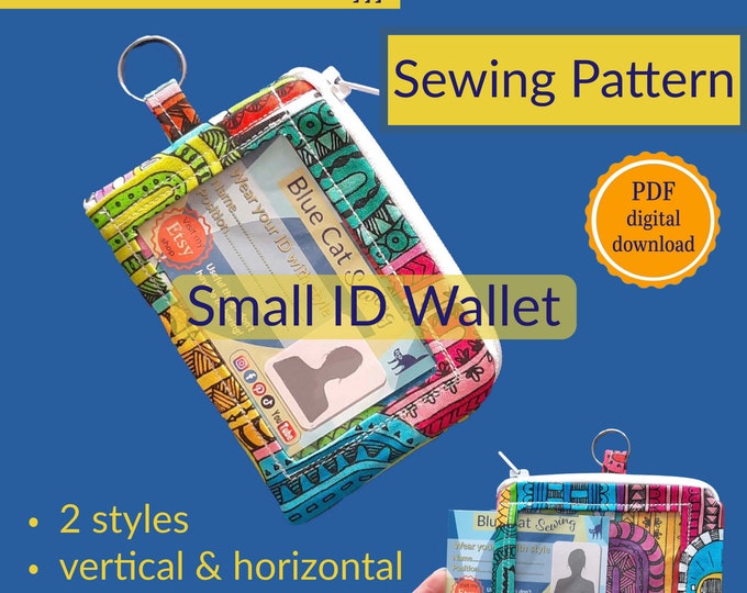 ID Card Lanyard Sewing Pattern, PDF Instant Download, ID Badge Holder ...