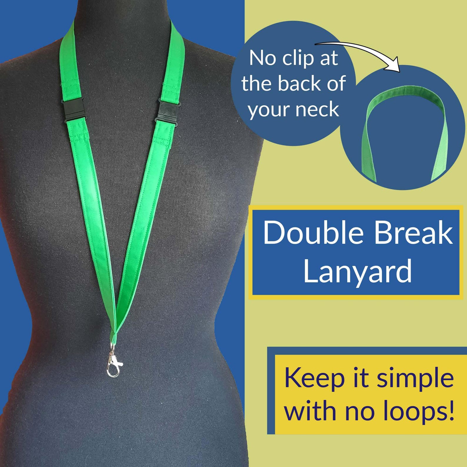 2-point Breakaway Lanyard With Pen/glasses Holder, Safety Double Break ...