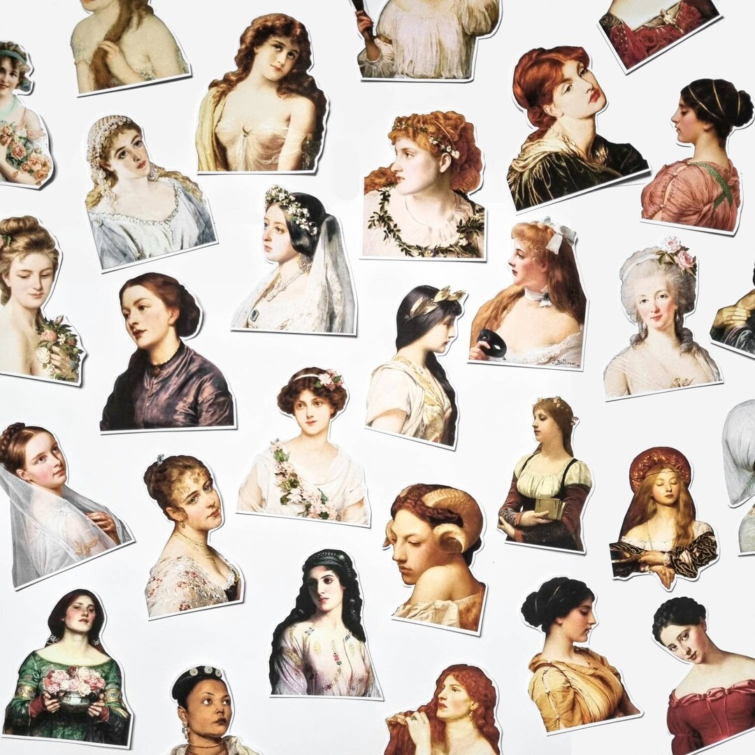 Women's Portraits ~ Stickers ~ Classical Art Stationery - Etsy