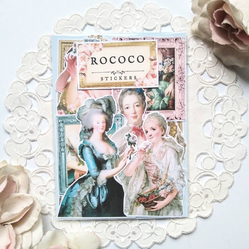 ROCOCO Stickers Classical Art Stationery 18th Century Art - Etsy