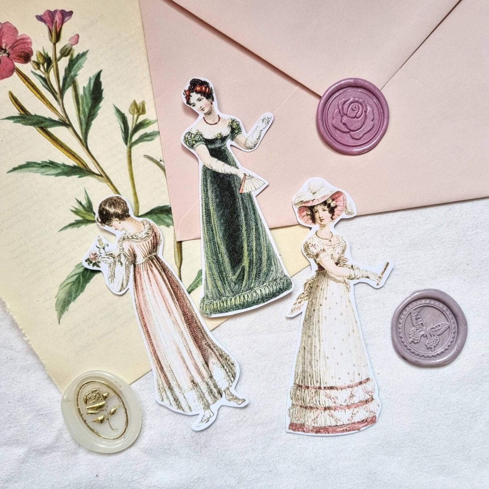 Summer in Bath Stickers Regency Fashion Plates - Etsy