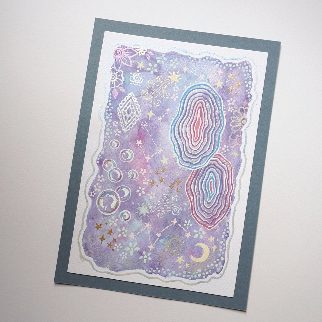 The Beginning Original Painting Original Gouache Art Handpainted Art ...