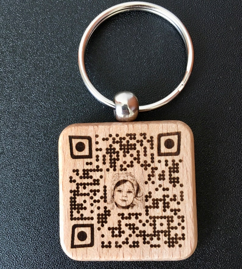 Custom QR Code Keychain Picture Keychain Engraved Keychain | Etsy Custom QR Code Keychain Picture Keychain Engraved Keychain | Etsy
