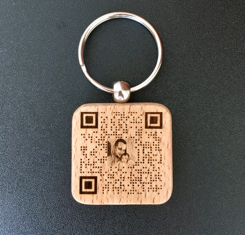 Custom QR Code Keychain Picture Keychain Engraved Keychain Etsy Custom QR Code Keychain Picture Keychain Engraved Keychain Etsy