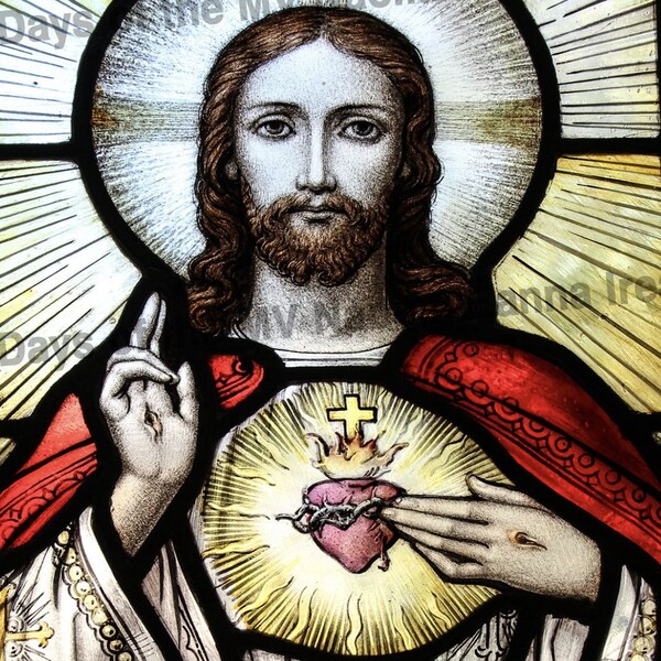 Large Sacred Heart Print - Etsy