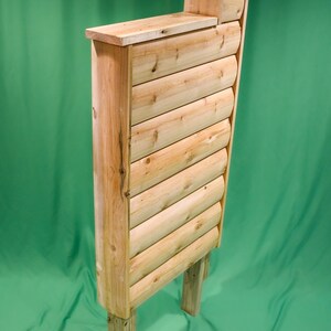 Solid Cedar Wood Log Mailbox Stand ~ Unfinished | Amish Handcrafted in ...