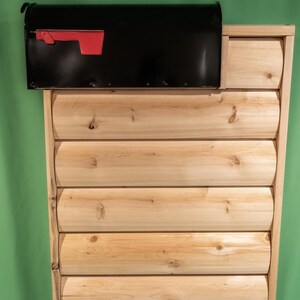 Solid Cedar Wood Log Mailbox Stand ~ Unfinished | Amish Handcrafted in ...
