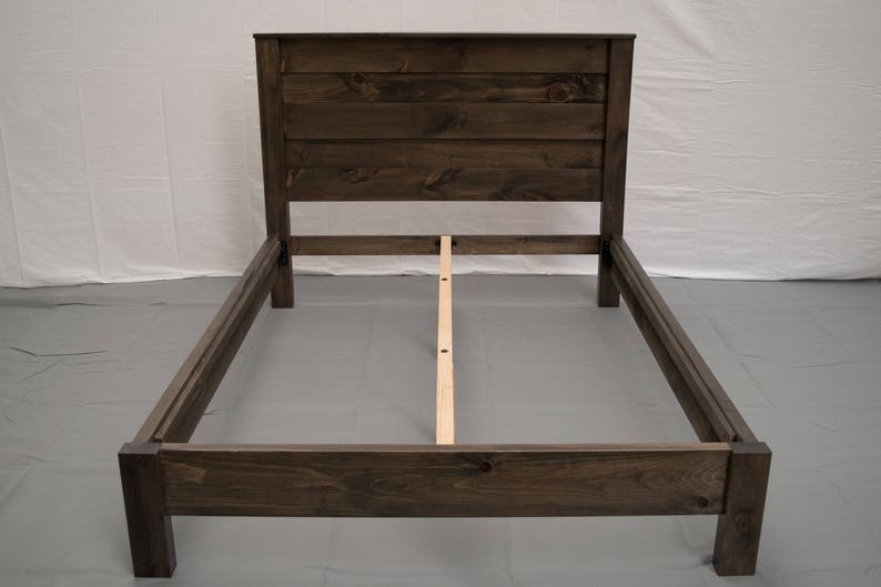 Rustic Platform Bed Frame With Headboard ~ Full ~ Amish Handcrafted in ...