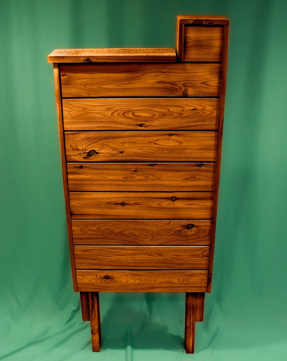 Solid Wood Teak Cedar Classic Mailbox Stand ~ Teak Finish | Amish ...